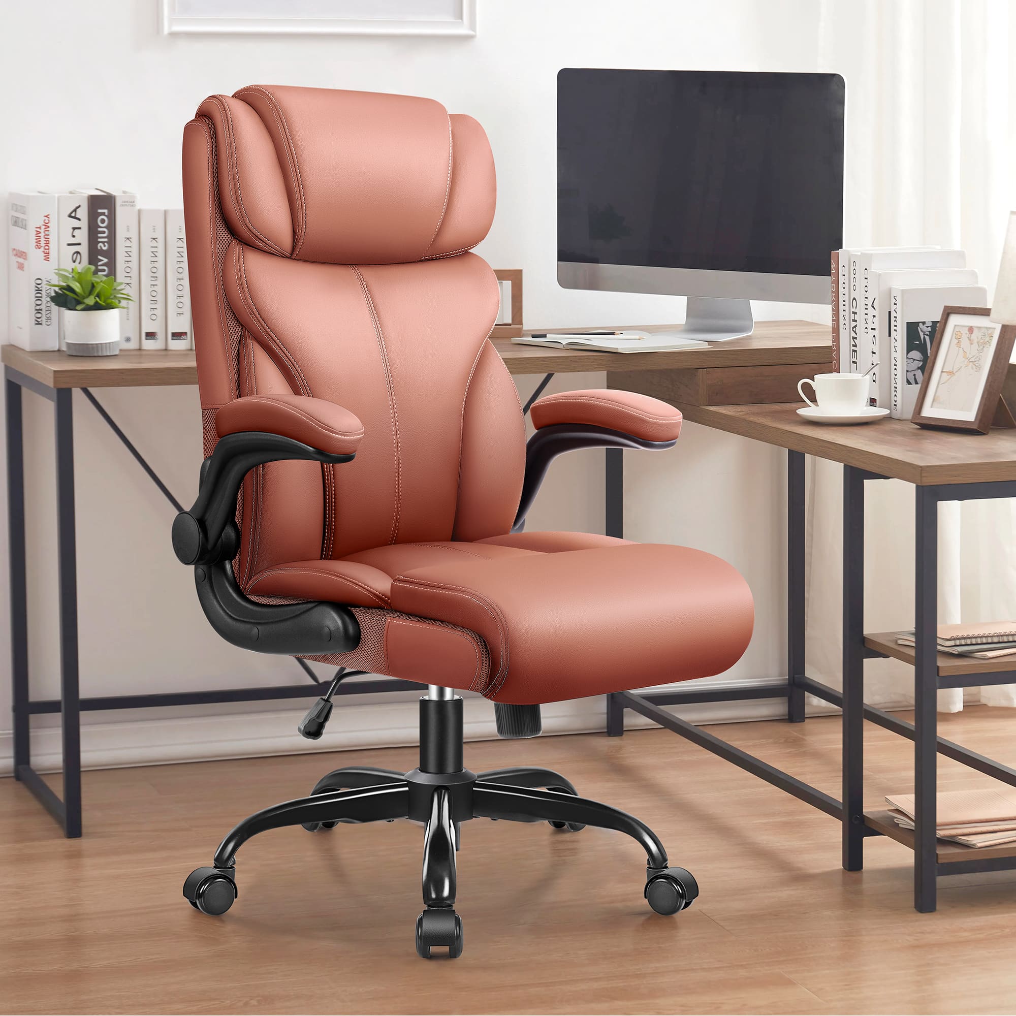 Big and Tall Leather Executive Back Support Office Chair 5066H – primyhome